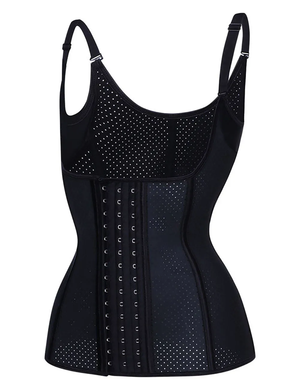 Best Sale Black Mesh Fabric Adjustable Straps Latex Vest Body Shapers ...