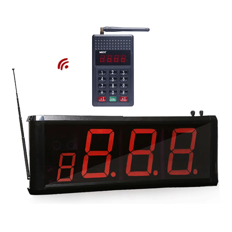 Server Notify Customer 4 Digit Queuing Number Wireless Kepad Display ...