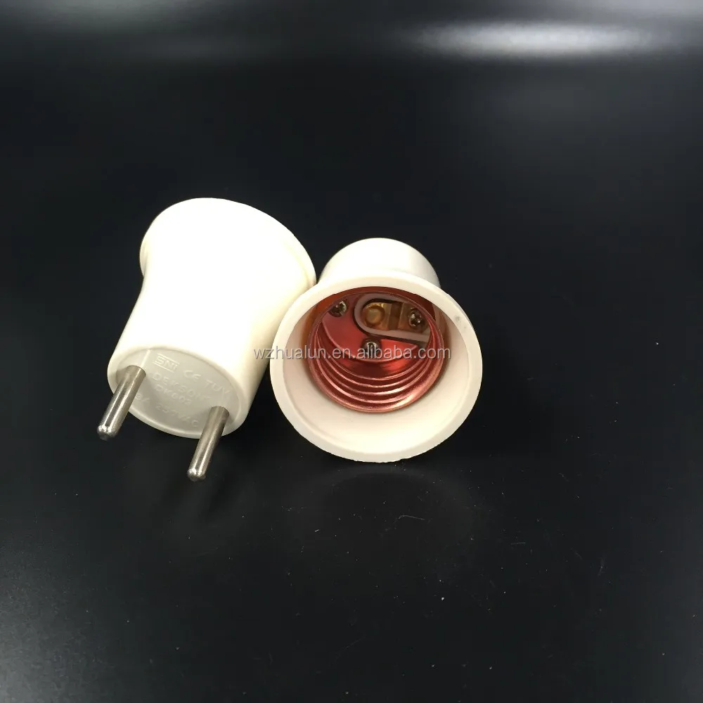 Electric Bakelite 2 Round Pins Lamp Holder With E27 Socket Lamp Holder ...