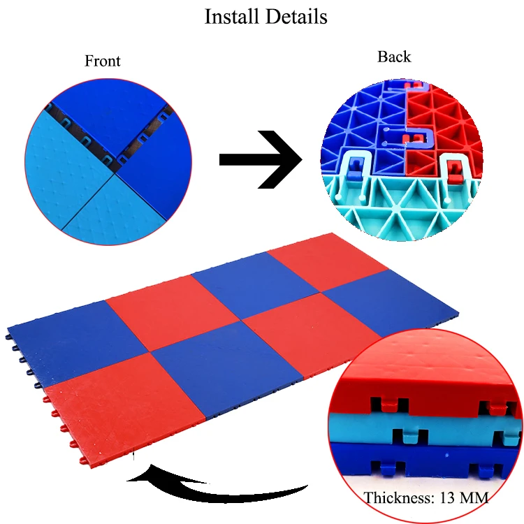 Pp Interlocking Plastic Roller Skating Sport Court Tiles Flooring - Buy ...