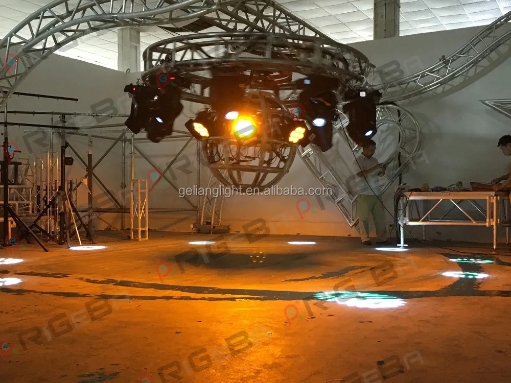 Round Curved Custom Revolving and Rotating DJ Truss System