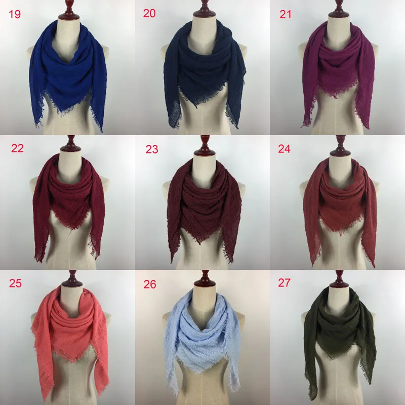 Wholesale Solid Color Scarves - Soft Cotton, 32 Colors