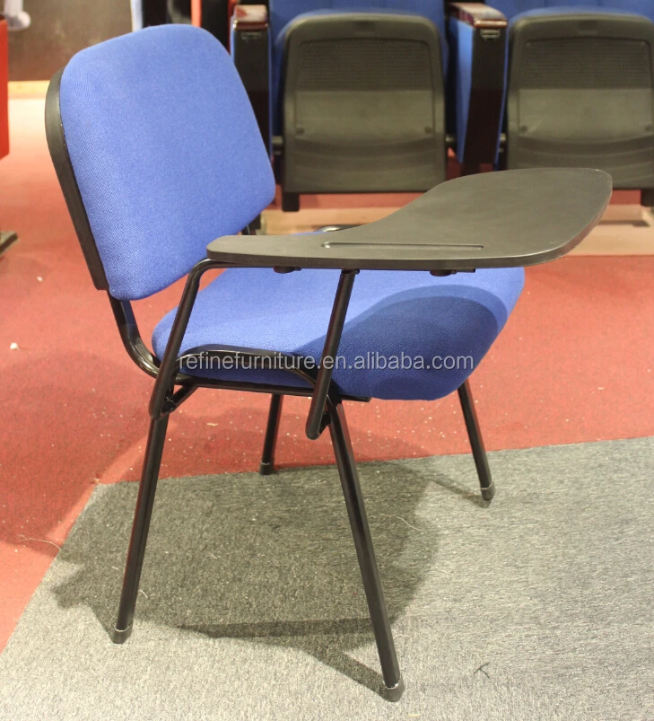 Modern Fabric Stackable Training Chair With Writing Tablet For College ...