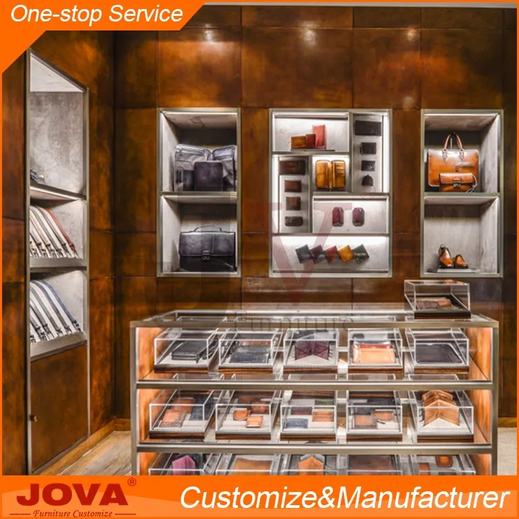 Acrylic Retail Leather Bag Shop - Custom Display Stand