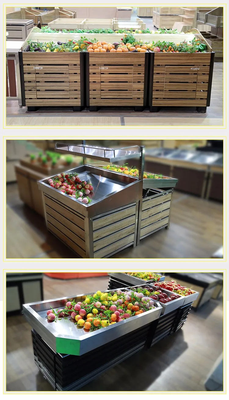 Wooden Board Supermarket Bulk Foods Snack Food Display Cabinet Storage ...