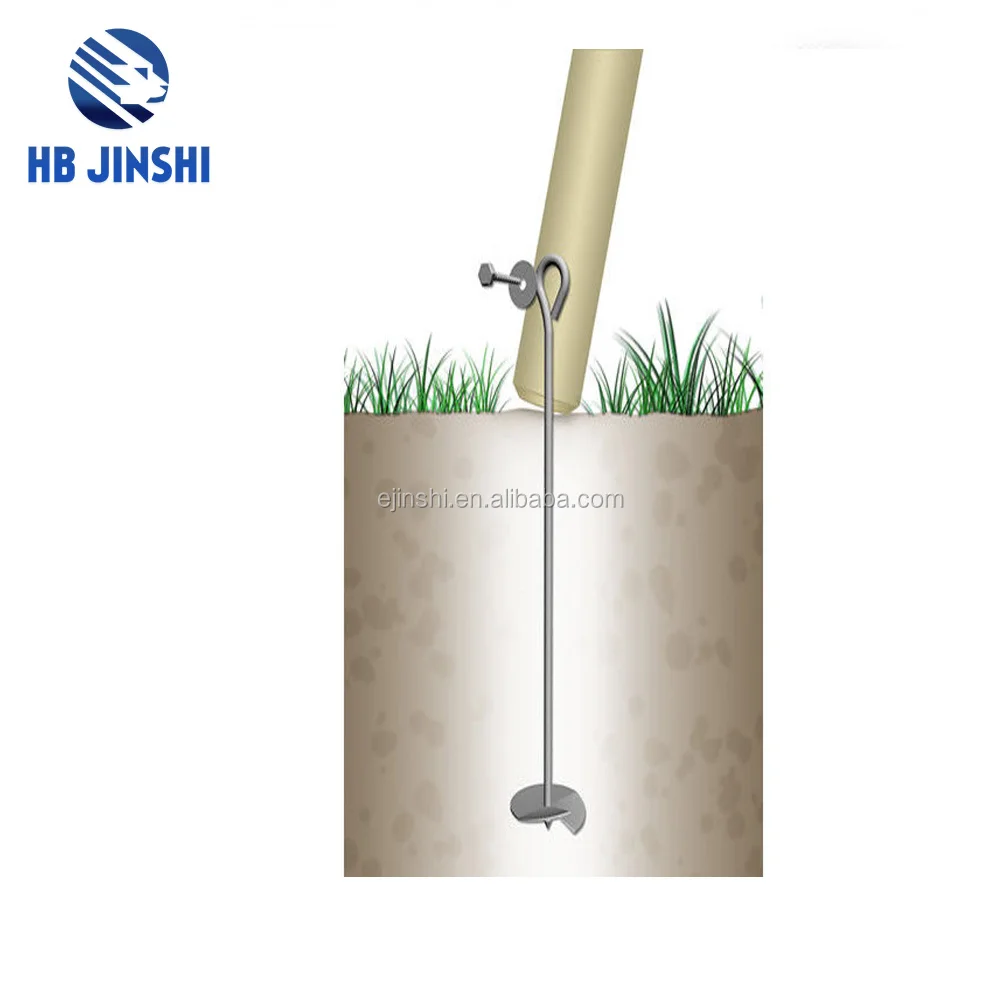 Iso Standard Galvanized Ground Spike Helix Screw Anchor Pole - Buy ...