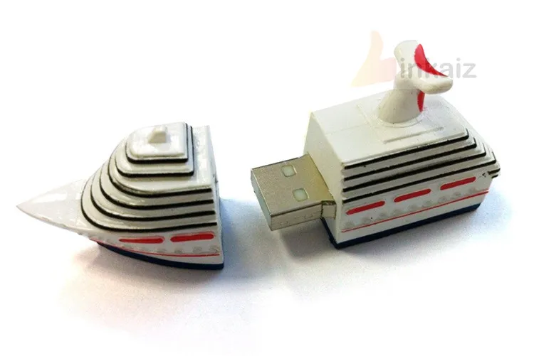 Customize 3D Pvc Rubber Boat Cruise Ship Flash Drive Usb/boat Usb Stick/usb Flash Drive Steamer ...