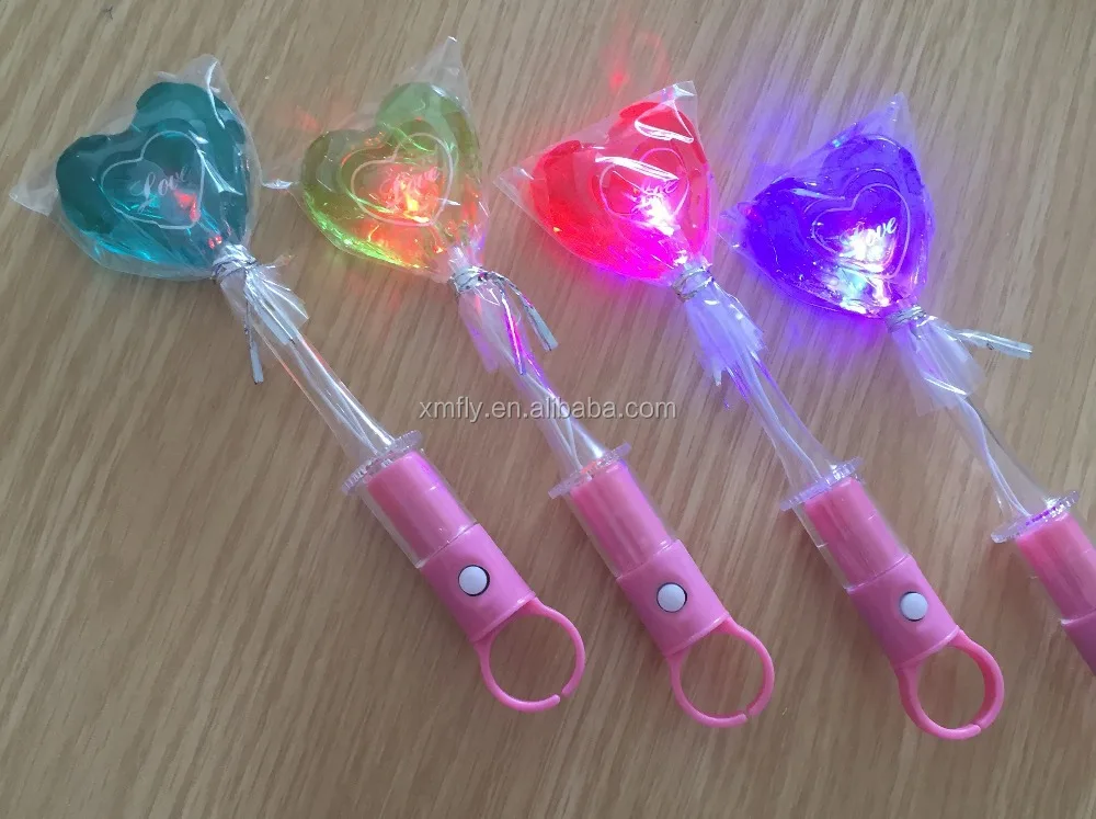 Light Bulb Candy Led Lollipop With Heart Shape - Buy Led Lollipop,Glow ...