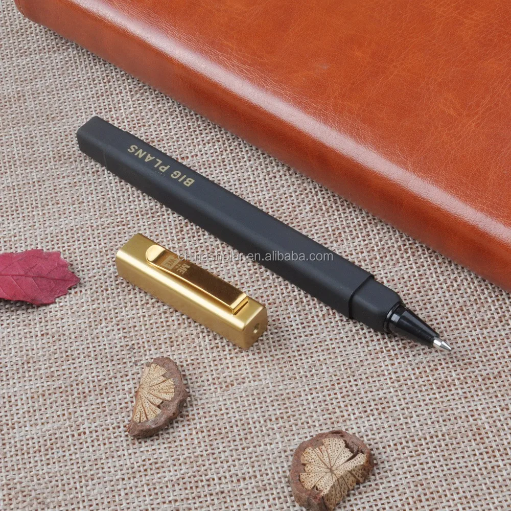 High Quality Luxury Gold Clip Rubber Square Hotel Ball Pen With Custom ...