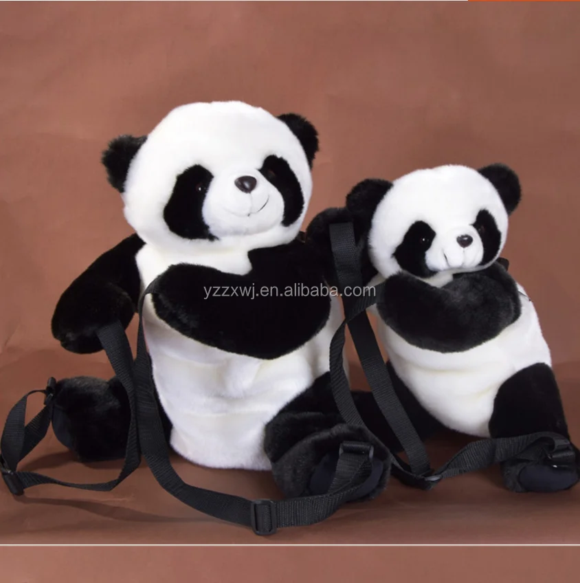 Free Sample Plush Toys Bag Plush Panda Animal Backpack For Kids Stuffed ...