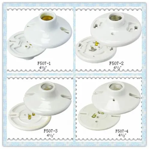 Ceramic Porcelain Round Ceiling Light Lamp Holder & Decorative Covers