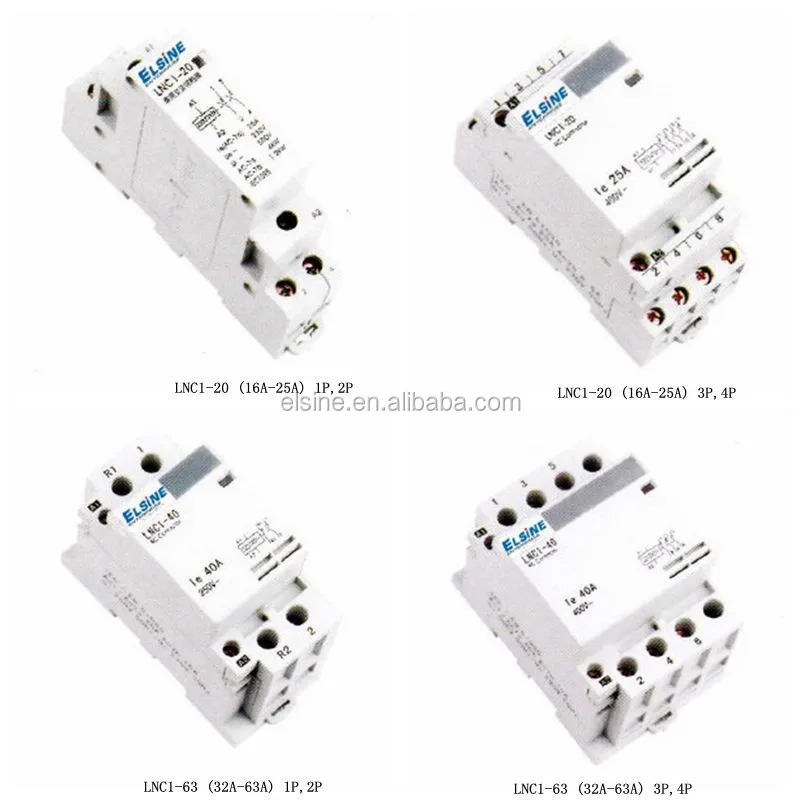 Household Modular Din Rail Mounting Ac Contactor 4p 63a 2p 40a - Buy ...