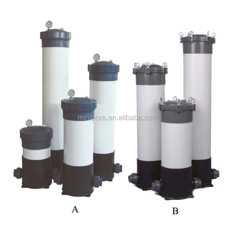 Carcasa de Filtro de Cartucho de PVC para Solventes, Resistente a la ...