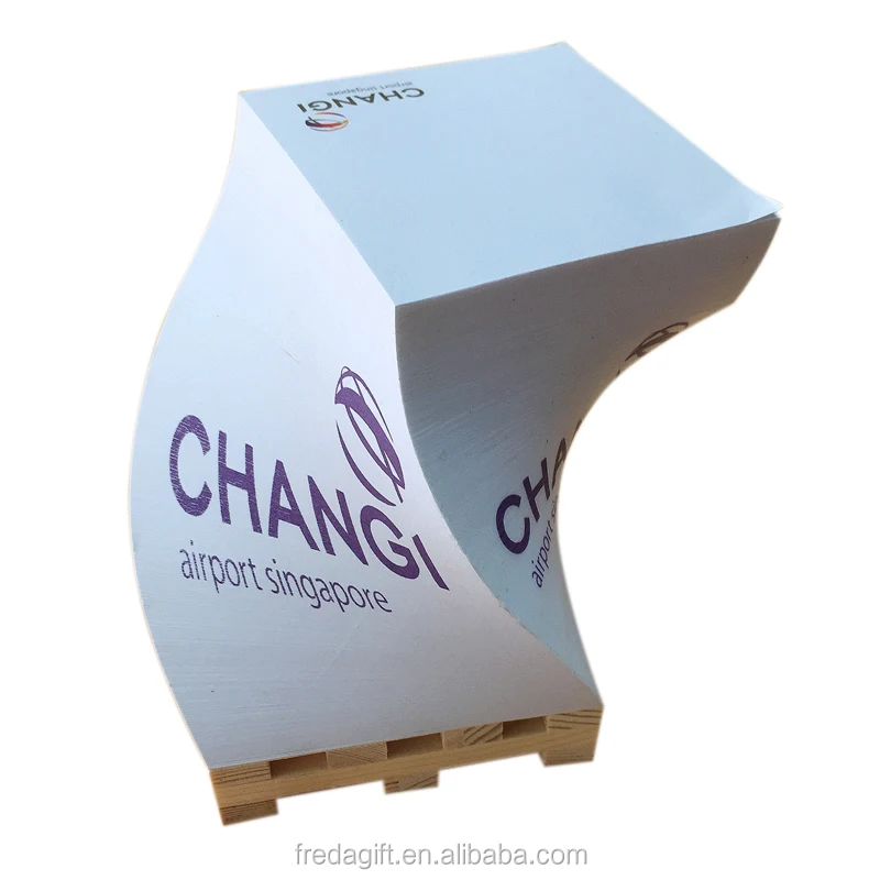 Customizable Wood Pallet Memo Cube - Perfect Promotional Gift