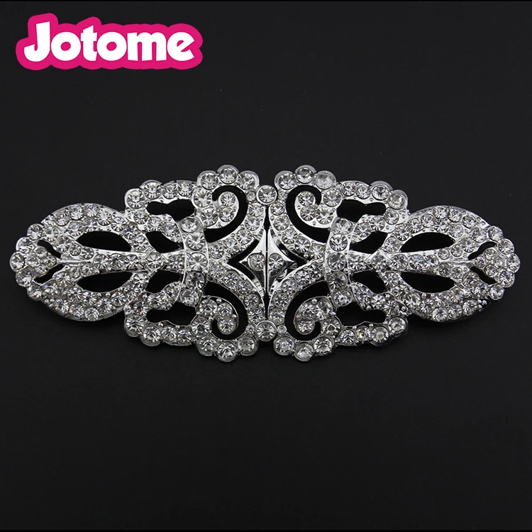 Rhinestone Slider Closure Clasp Brooch For Bouquet Sash Belt - Buy ...