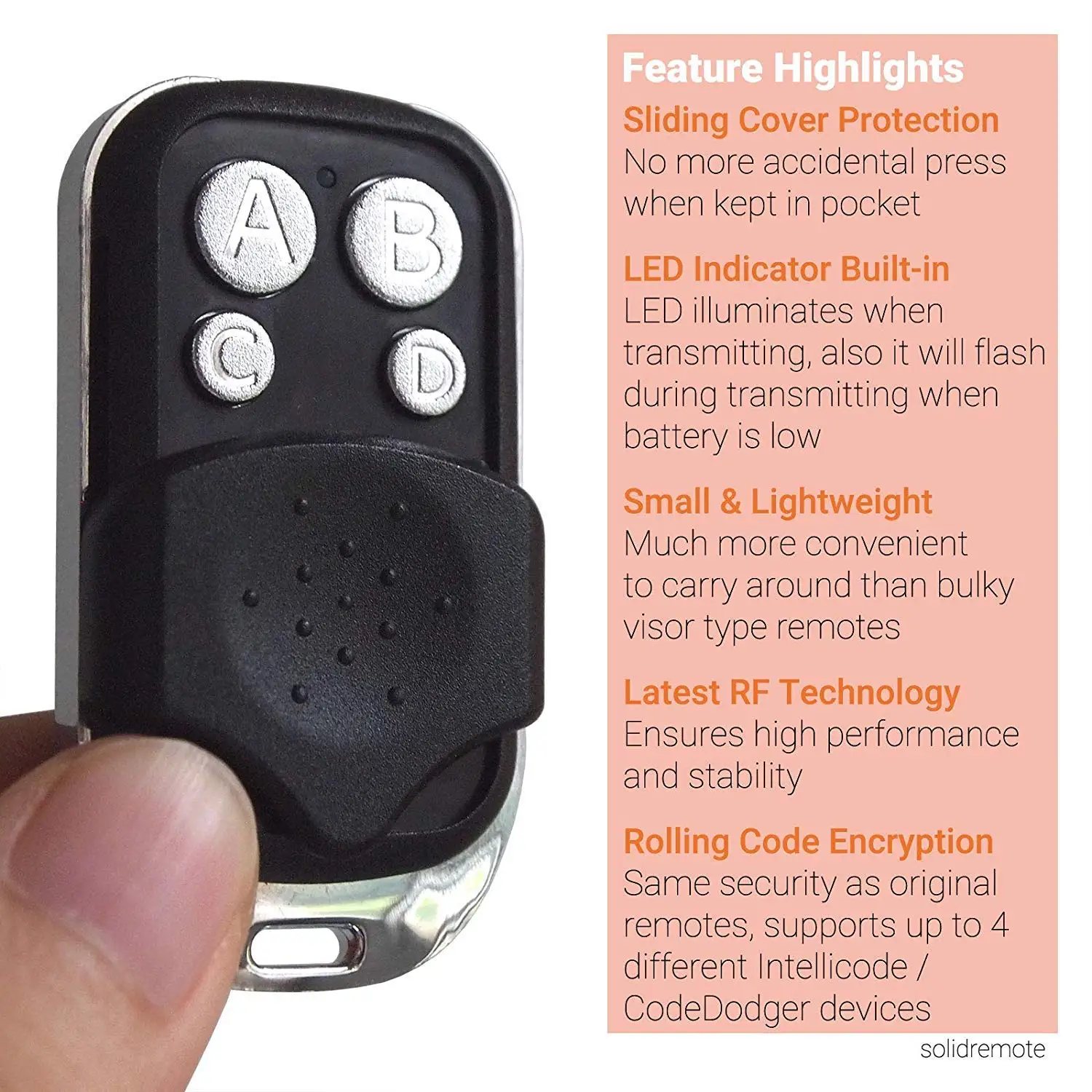 Universal Wireless Cloning 315mhz Remote Control Key Chain