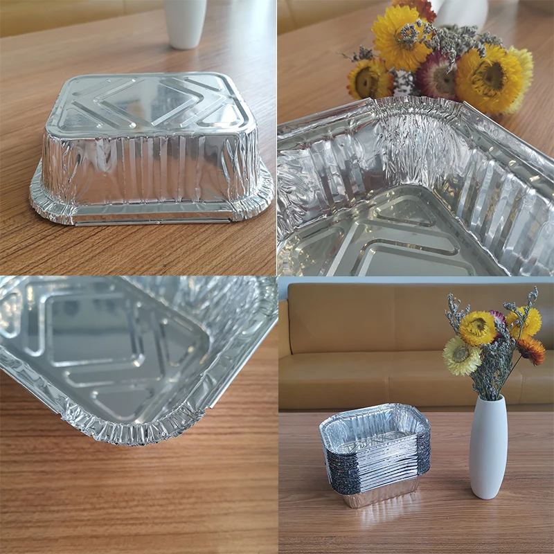 Foil Tray Fast Food Disposable Foil Container Aluminum Foil Container ...