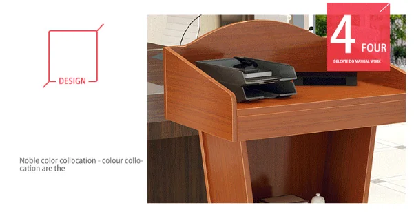 Modern Wooden Church Pulpit Lectern with Adjustable Features - OEM