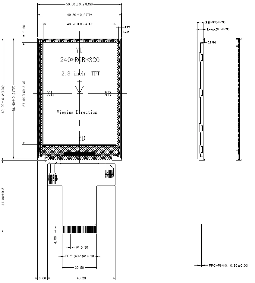 Spi 3-wire 4-wire Serial 8-bit 16-bit Parallel Port 240x320 Ili9341 2.8 ...