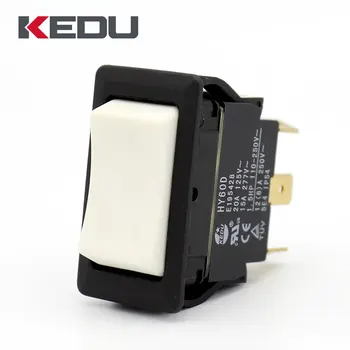 Kedu On Off On Dpdt Momentary White Color 3 Way Rocker Switch With Ul ...