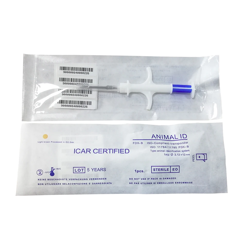 Rfid Pet Id Injectable Tracking Transponder Microchip 2.12x12mm With ...