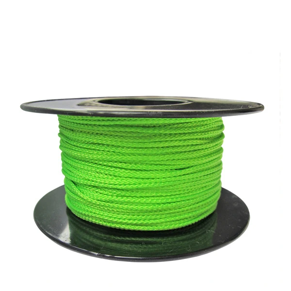 3mm Solid Braided Green Nylon Rope - 8 Strands - Strong & Smooth