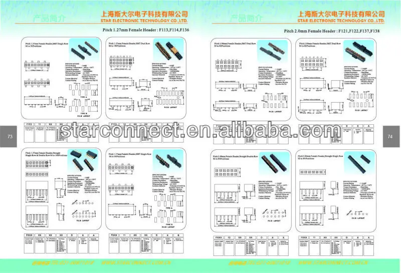 Auto 40p 2.0mm 2.54mm Pitch Single Row Right Angle Smt Pin Header - Buy Single Row Pin Header ...