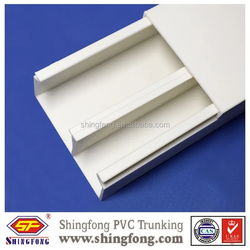 Pvc Cable Duct With Divider 100x50mm Pvc Electrical 2 Compartments ...
