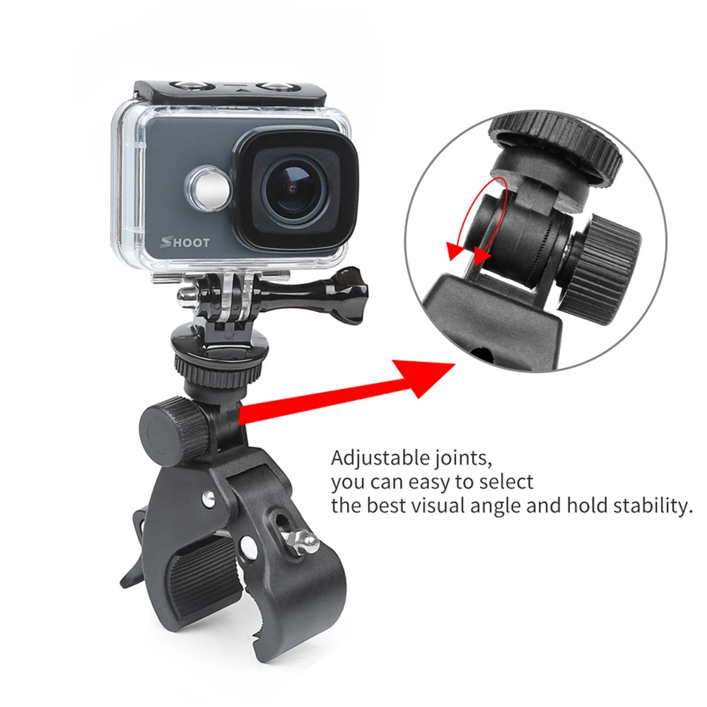 Bike Bicycle Handlebar Mount Clamp Clip Holder With Adapter For Torch ...