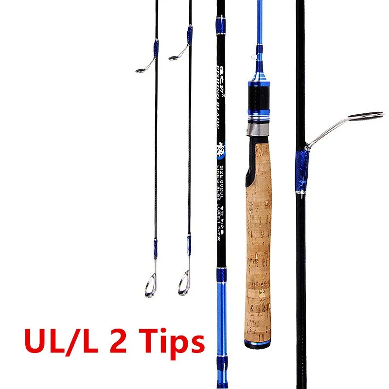 Ul/l 2 Tips Ultralight Spinning Rod 1.5~7g Lure Weight Spinning Rods 2 ...
