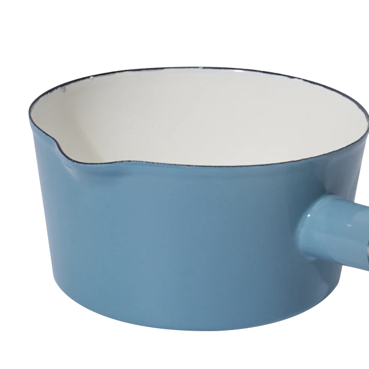 Cast Iron Carbon Steel Enamel Milk Pot - Durable & Versatile