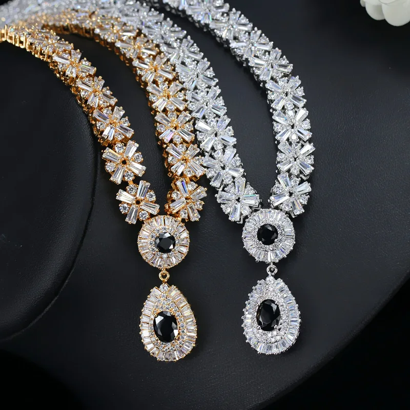 18K Gold Plated Copper Cubic Zirconia Wedding Accessories Bridal ...