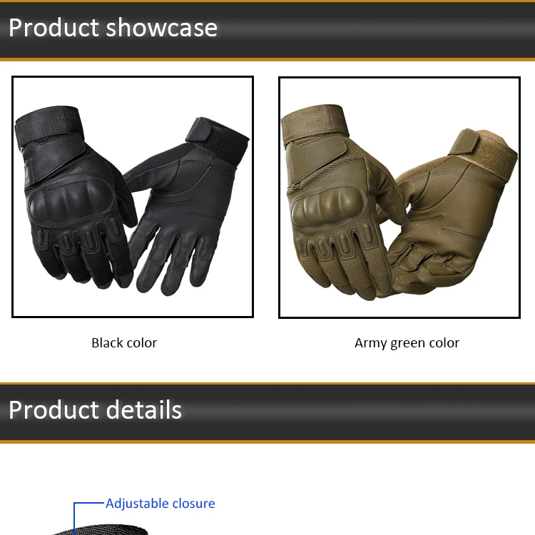 Wholesale Men Military Issue Black Leather Gloves Army Tactical Airsoft ...