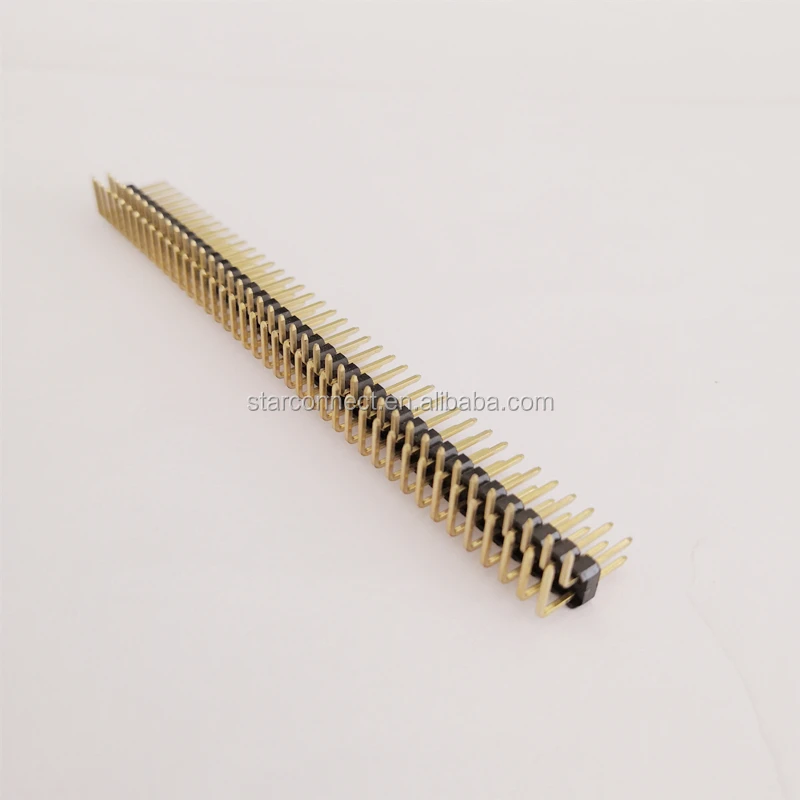 40 Pin Double Row 1.27mm Pitch 90 Degree Pin Header| Alibaba.com