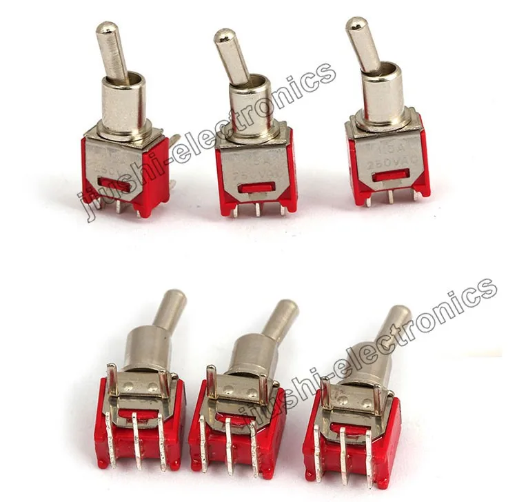 Smts-102/c3 Micro Mini Toggle Switch 5mm 90 Degree Bend Feet 3 Pin 2 ...