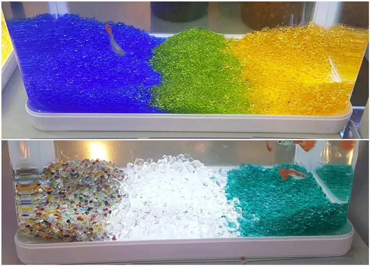 Fish Tank Ornament Aquarium Crystal Glass Stones - Buy Aquarium Glass ...