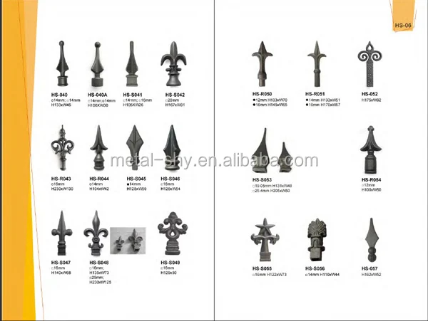 Ornamental Cast Iron Spearhead - Durable Wrought Iron Spike