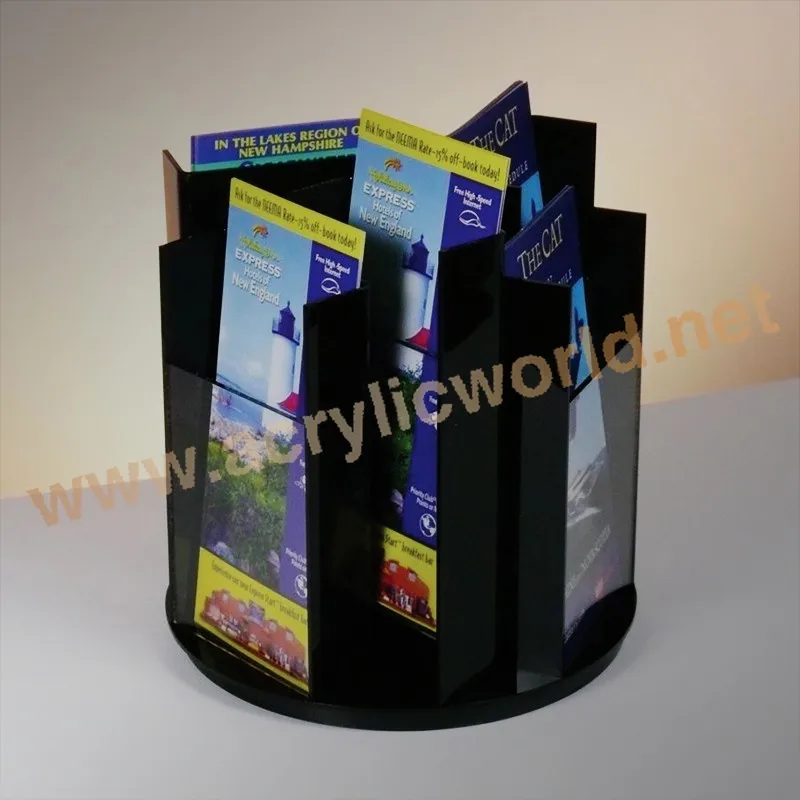 Acrylic Rotating Display Stand Vertical Leaflet A5 Paper File Holder ...