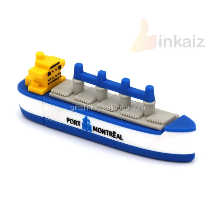 Customize 3D Pvc Rubber Boat Cruise Ship Flash Drive Usb/boat Usb Stick/usb Flash Drive Steamer ...
