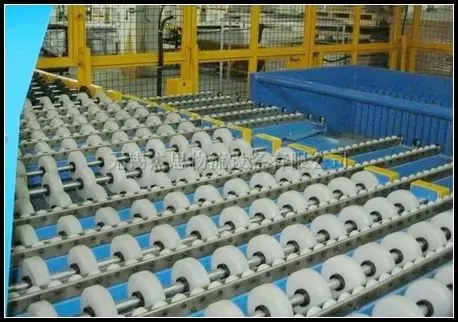 Glass Transportation Rubber Wheel Conveyors - Buy Rubber Wheel ...