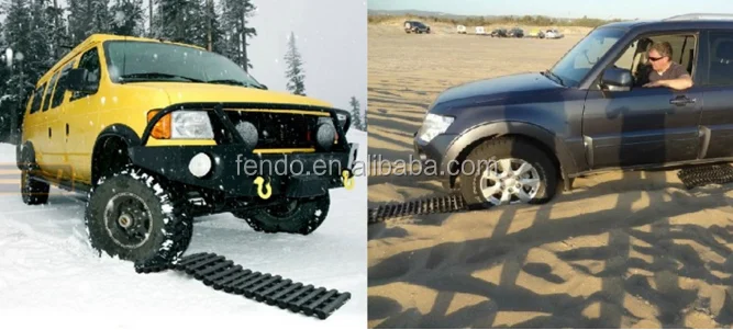 Universal Roll Up Car Rubber Recovery Tracks For Sand Or Snow Off Road ...
