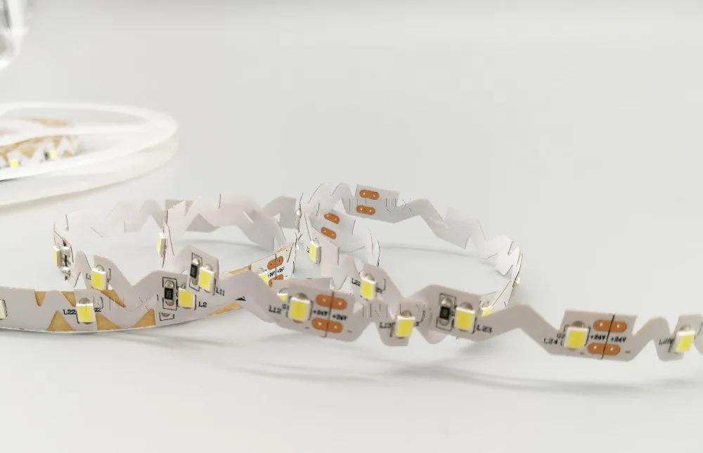 Dc24v Smd2835 60leds/m Pure White Waterproof Zigzag Foldable S Shape ...