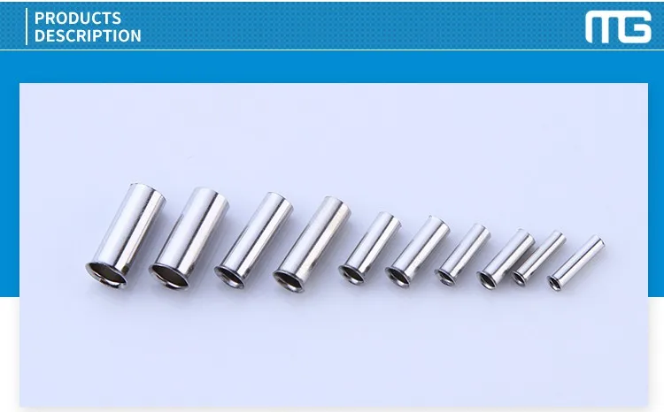 Natural Copper Tin-plated Crimping Ferrules Pre Insulated Tube ...