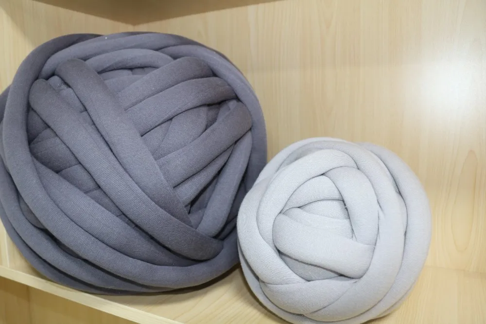 Super Chunky Cotton Tube Polyester Yarn,Cotton Tube Yarn For Arm ...