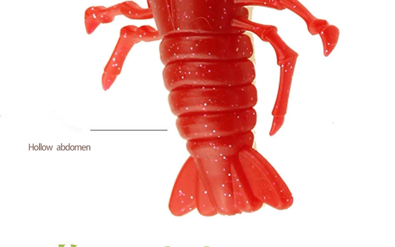 PVC Material 14cm 46g Artificial Lobster Bait for Fishing