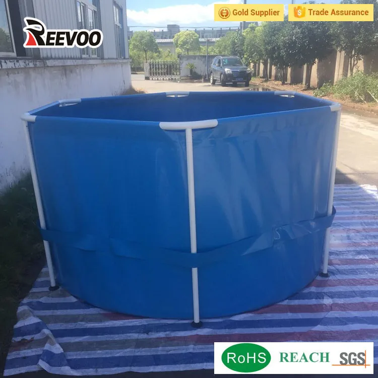 Reevoo Steel Framing Fish Breeding Open Top Round Fish Tank With Stand ...