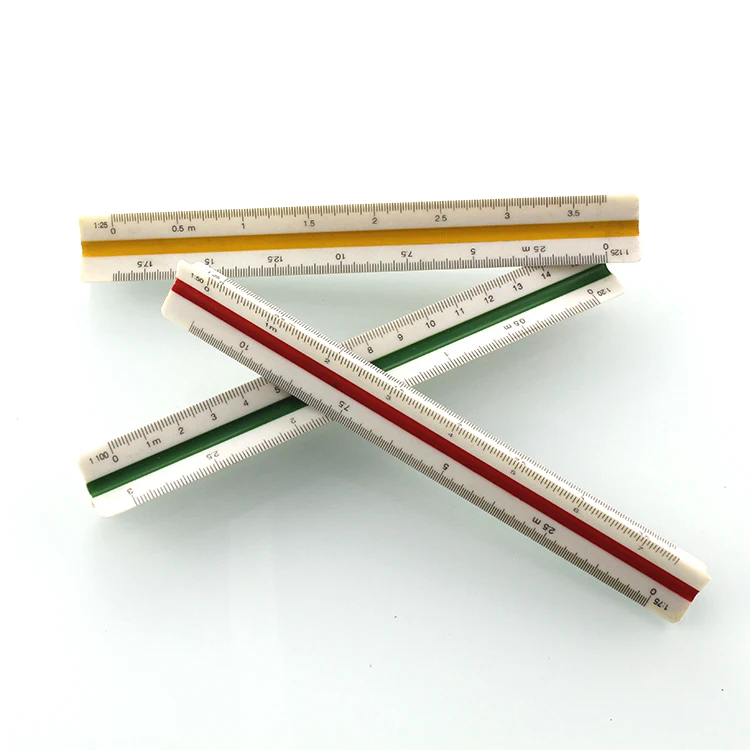 Tr1721 15cm 6 Inches Plastic Triangular Scale Ruler 1:10 1:20 1:25 1:50 ...