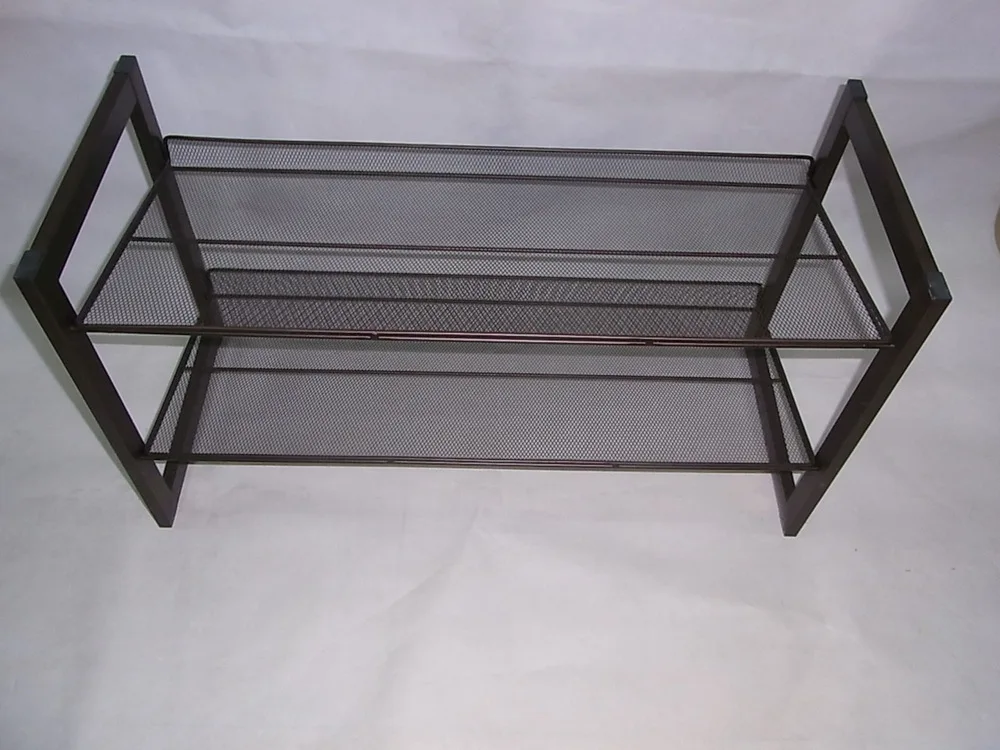 3 Tiers Stackable Metal Mesh Shoes Rack And Shoes Storage - Buy Metal ...