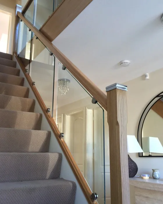 Stainless Steel Matt Black Glass Clamp - Tangga & Balkon