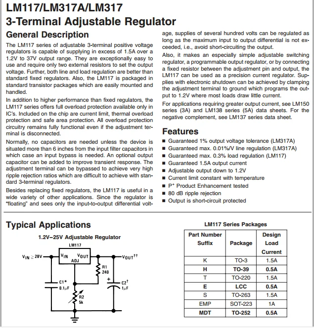 Lm317 3-terminal Adjustable Regulator Lm317emp - Buy Lm317emp,Lm317,3-terminal Adjustable ...